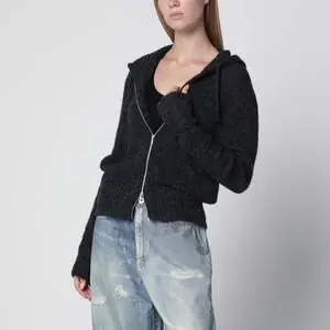 Our Legacy Alpaca-blend Zip-up Hoodie - Black
