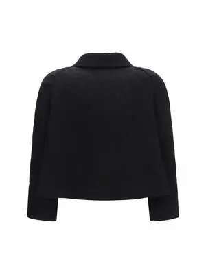 Dries Van Noten Cropped Jacket With Jewel Buttons - Black