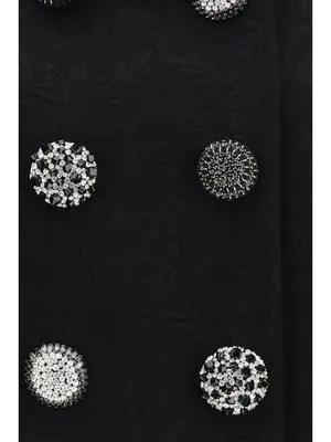 Dries Van Noten Cropped Jacket With Jewel Buttons - Black