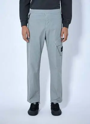 Stone Island Cargo Trousers With Elasticated Waistband - Gray
