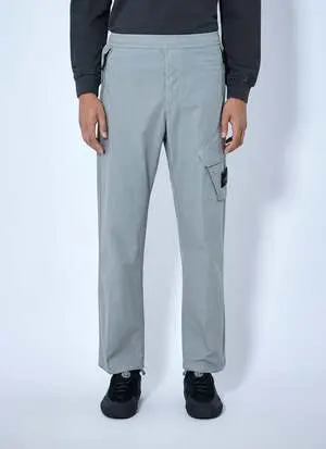 Stone Island Cargo Trousers With Elasticated Waistband - Gray