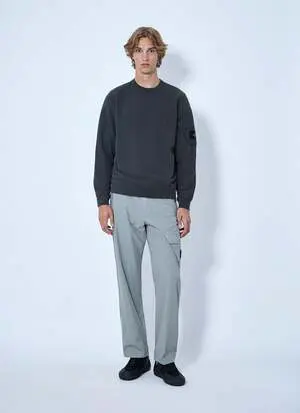Stone Island Cotton Elasticated Waistband Cargo Trousers - Gray