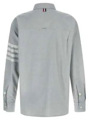 Thom Browne 4bar' Flannel Shirt - Gray