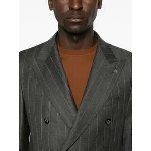 Tagliatore Grey Suits Double Breasted Suits
