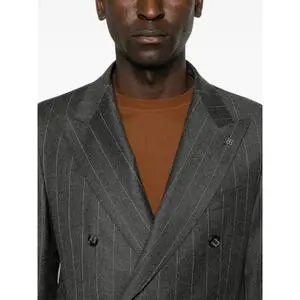 Tagliatore Grey Suits Double Breasted Suits - Gray
