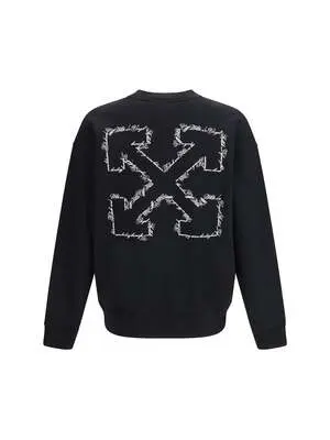 Off-White Script Arrow Crewneck Sweatshirt - Black