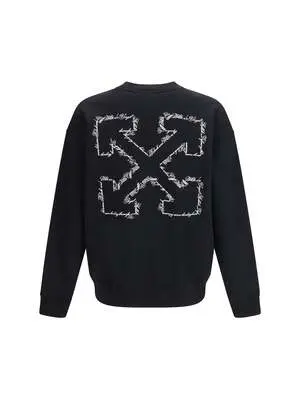 Off-White Script Arrow Crewneck Sweatshirt - Black