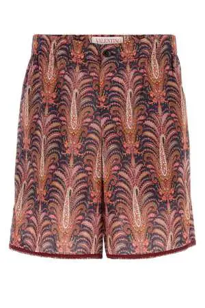 Valentino Garavani Printed Cotton Bermuda Shorts - Multicolor