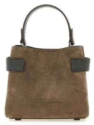 Brunello Cucinelli Essence' Small Handbag - Brown