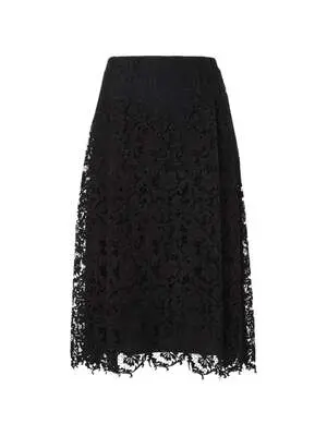 Fendi Macramé Lace Midi Skirt