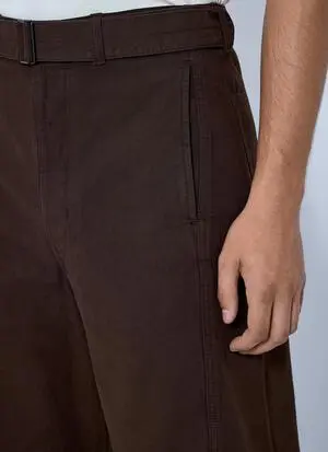 LEMAIRE Twisted Belted Pants - Brown