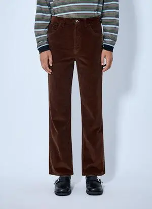 Marni Corduroy Straight-leg Trousers - Brown