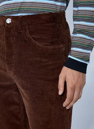 Marni Corduroy Straight-leg Trousers - Brown