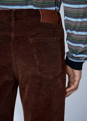 Marni Corduroy Straight-leg Trousers - Brown