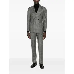 Tagliatore Grey Suits Double Breasted Suits