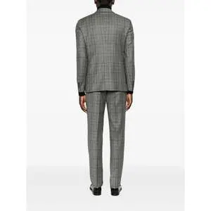 Tagliatore Grey Suits Double Breasted Suits - Gray