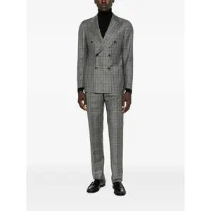 Tagliatore Grey Suits Double Breasted Suits
