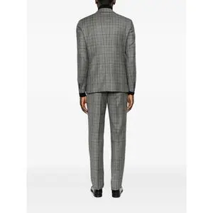 Tagliatore Grey Suits Double Breasted Suits