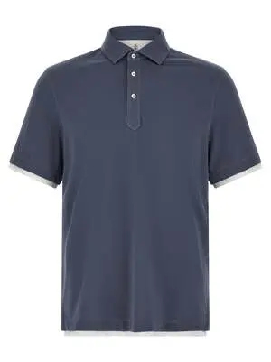 Brunello Cucinelli Double Layer Polo Shirt