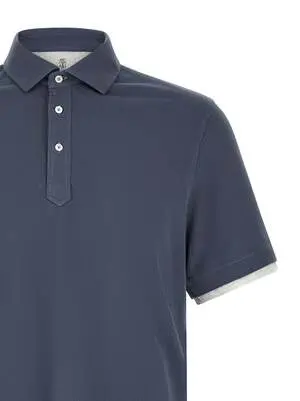 Brunello Cucinelli Double Layer Polo Shirt
