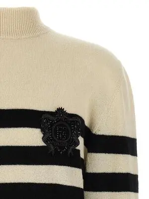 Balmain Striped Wool And Cashmere Sweater - Multicolor