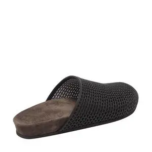 Brunello Cucinelli Leather Sandals With Precious Net