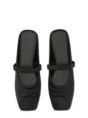 Marni Ballerina Sabot Little Bow - Black