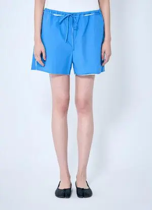 Miu Miu Poplin Boxer Shorts - Blue