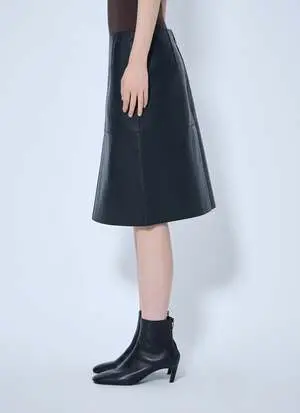 TOTEME Paneled Leather Skirt