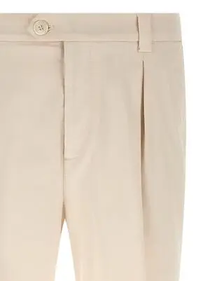 Brunello Cucinelli American Pima Cotton Pants - White