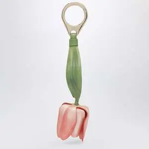 CHRISTIAN LOUBOUTIN Leather Bag Charm In The Shape Of A Tulip - Multicolor
