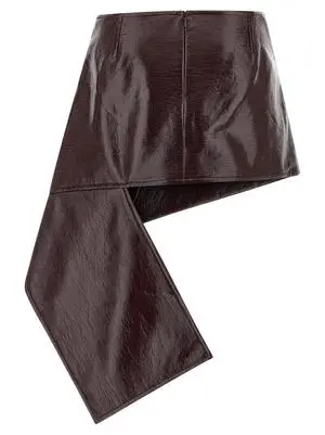COURREGES Fold Vinyl Mini Skirt - Multicolor