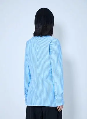 TOTEME Striped Poplin Shirt - Blue
