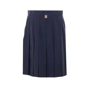 Thom Browne Logo Pleated Skirt