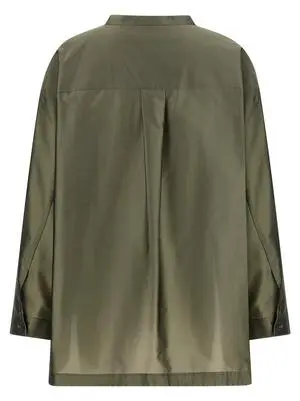 Max Mara Smmracconto Silk Blend Organza Shirt - Green