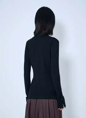 TOTEME Fitted Jersey Shirt - Black