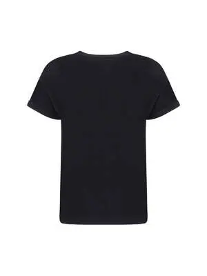 Brunello Cucinelli Cashmere Glitter T-shirt - Black