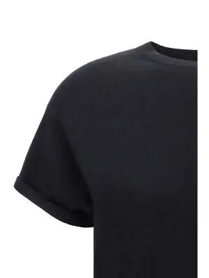 Brunello Cucinelli Cashmere Glitter T-shirt - Black