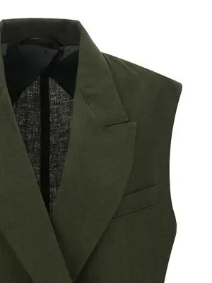 Max Mara Mstaia Linen Waistcoat - Green