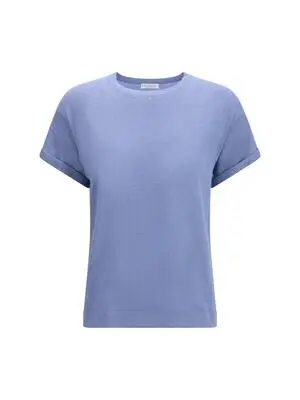 Brunello Cucinelli Cashmere Glitter T-shirt - Blue