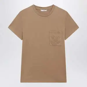 Max Mara Camel Cotton Jersey T-shirt - Brown