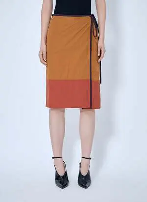 Saint Laurent Wrap-tie Skirt - Orange