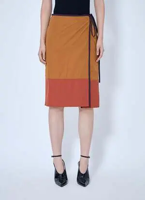 Saint Laurent Wrap-tie Skirt - Orange
