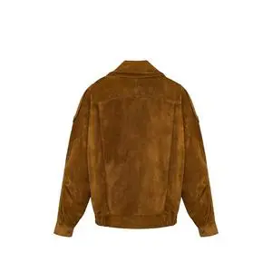 Saint Laurent Oversized Calfskin Leather Jacket