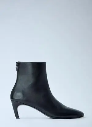 TOTEME Soft Nappa Ankle Boots - Black