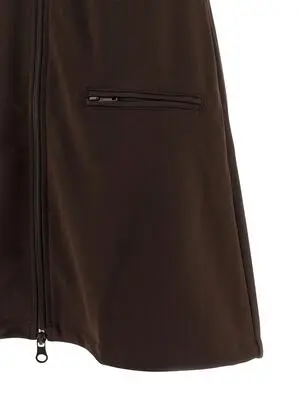 COURREGES Interlock Tracksuit Mini Dress - Brown