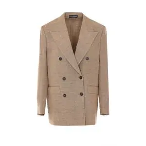 DOLCE & GABBANA Dolce&Gabbana Women Sicily Double-Breasted Blazer Tweed Effect
