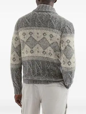 Brunello Cucinelli Wool Cardigan - Multicolor