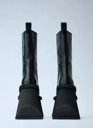 Rick Owens Factory Leather Boots