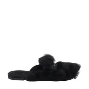 Dolce & Gabbana Shearling Slippers - Black